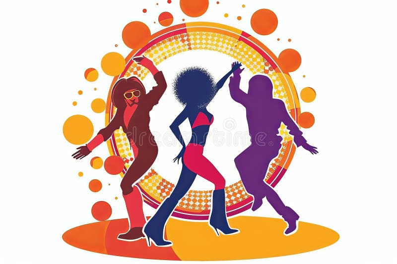 Disco Dancer of the 70s Seventies Music Vector Illustration Generative ...
