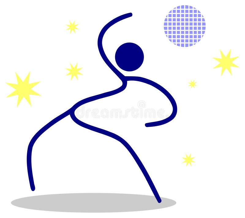 Disco Dancing Man, Dancer, Colors, Isolated, Logo. Stock Illustration ...