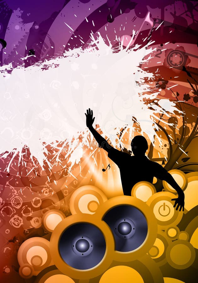 Disco dj stock illustration. Illustration of music, energy - 12609749