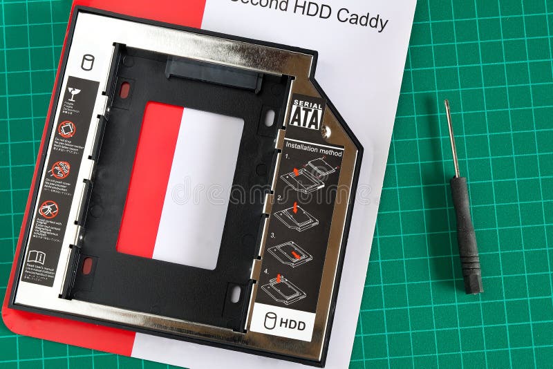 Disco Duro Caddy a Cd Rom Slot Para Laptop . Imagen de archivo - Imagen ...