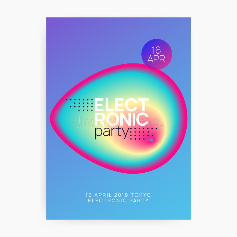 Disco Fest. Gradient Pattern for Brochure Concept Stock Vector ...