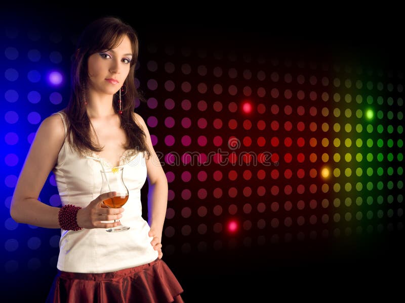 Disco girl stock image. Image of entertainment, girl - 14590033