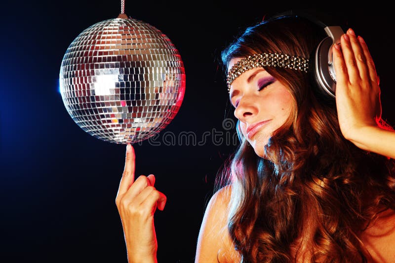 Disco girl stock image. Image of disco, glamour, dancing - 3379885