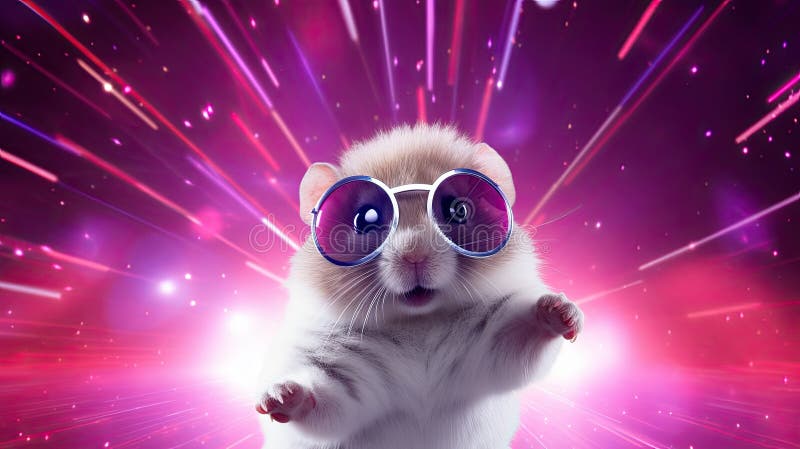 Disco hamster stock photo. Image of animal, dark, decoration - 297205058