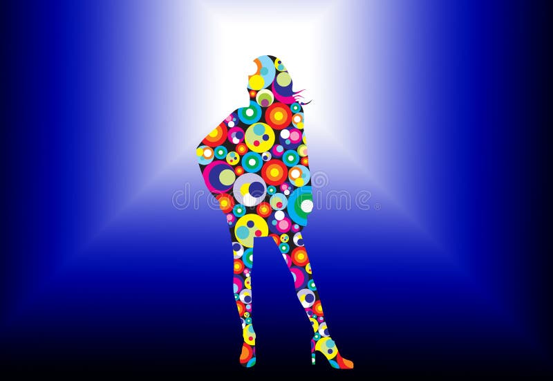 Disco lady stock illustration. Illustration of graceful - 4499622