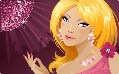 Disco lady stock vector. Illustration of indoors, magenta - 7982349