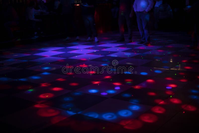 Disco Light. Color Music on Dance Floor. Place for Dancing Stock Image ...