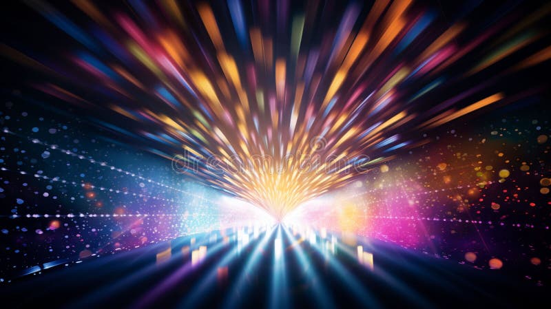 Disco Light Explosion Spotlight Center Spiral Light Beam, Generated AI ...