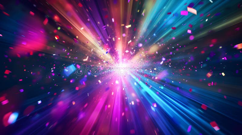Disco Light Explosion,spotlight Center, Vibrant Color by Generative AI ...
