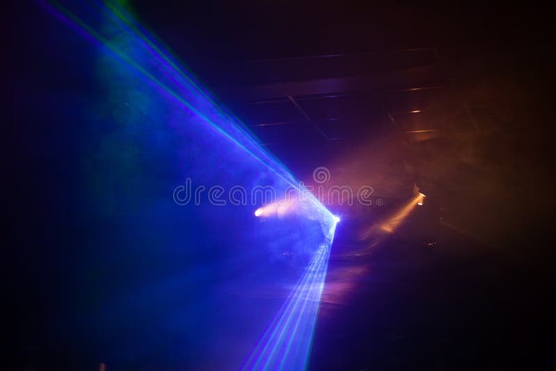 Disco Light Show, Stage Lights Stock Image - Image of blue, performance ...