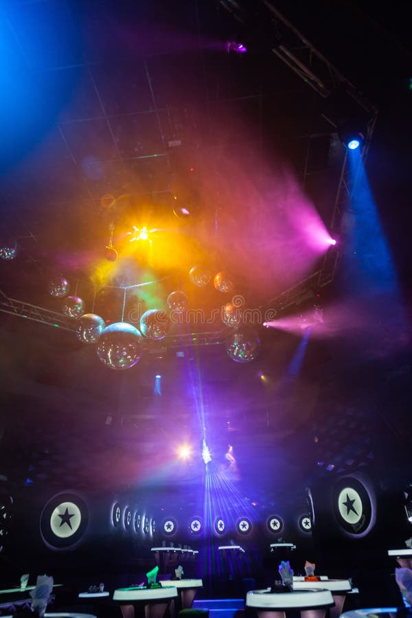 Disco Light Show, Stage Lights Stock Image - Image of dance ...