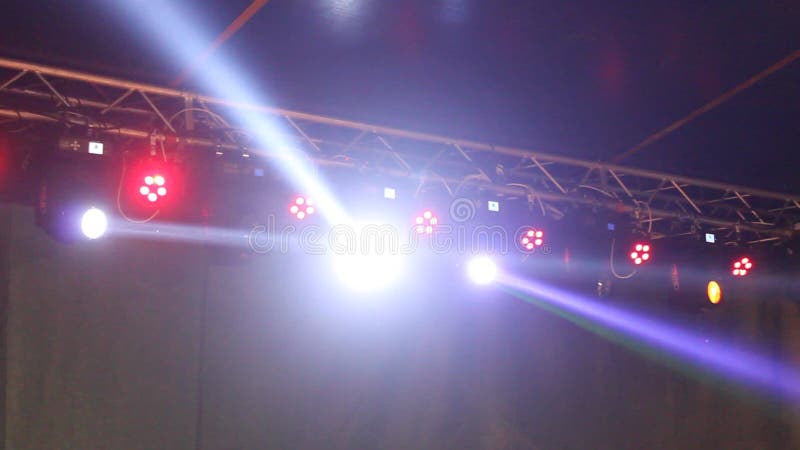 Disco Lights and Led Light Stage Screen with Dancing Woman Stock ...