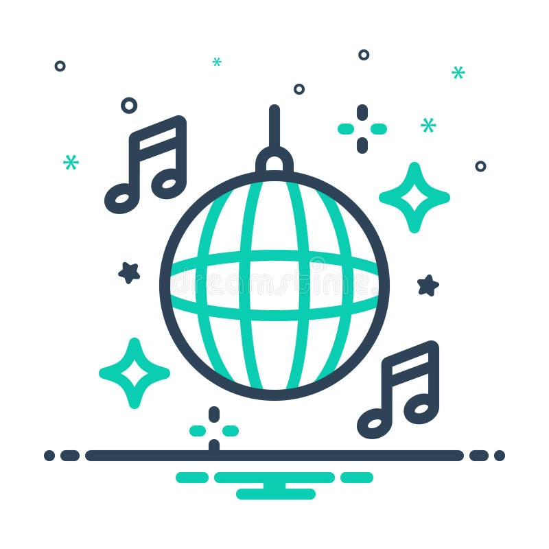 Mix Icon for Disco Lights, Disco and Floor Stock Vector - Illustration ...