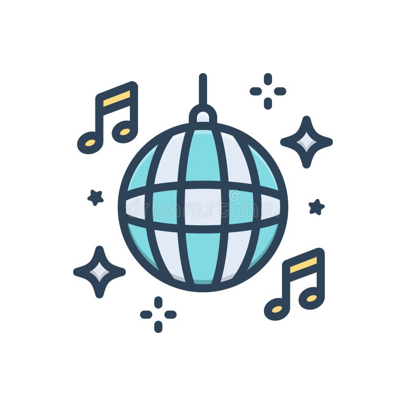 Color Illustration Icon for Disco Lights, Disco and Floor Stock ...