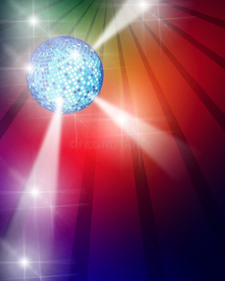 Disco party ball lights stock illustration. Illustration of reflect ...