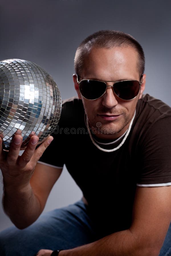 Disco Man stock photo. Image of pose, caucasian, finger - 21747896