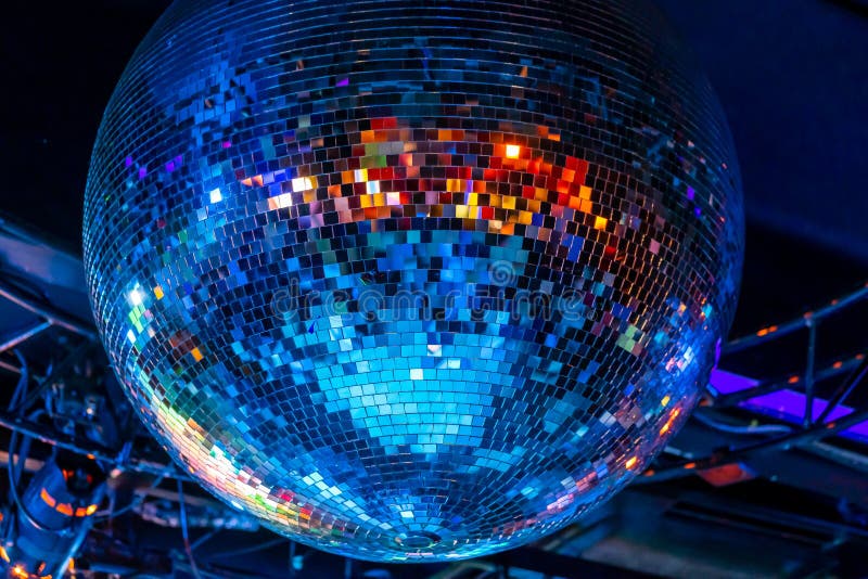 Disco Mirror Ball at the Night Club Stock Image - Image of nightlife ...