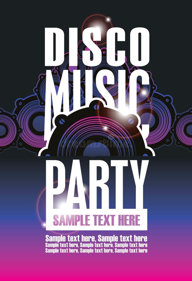 Poster for a Disco Music Party in the Nightclub Stock Vector ...