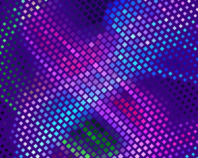 Disco Panel. Bright Dynamic Background with Squares. Geometrical Figure ...