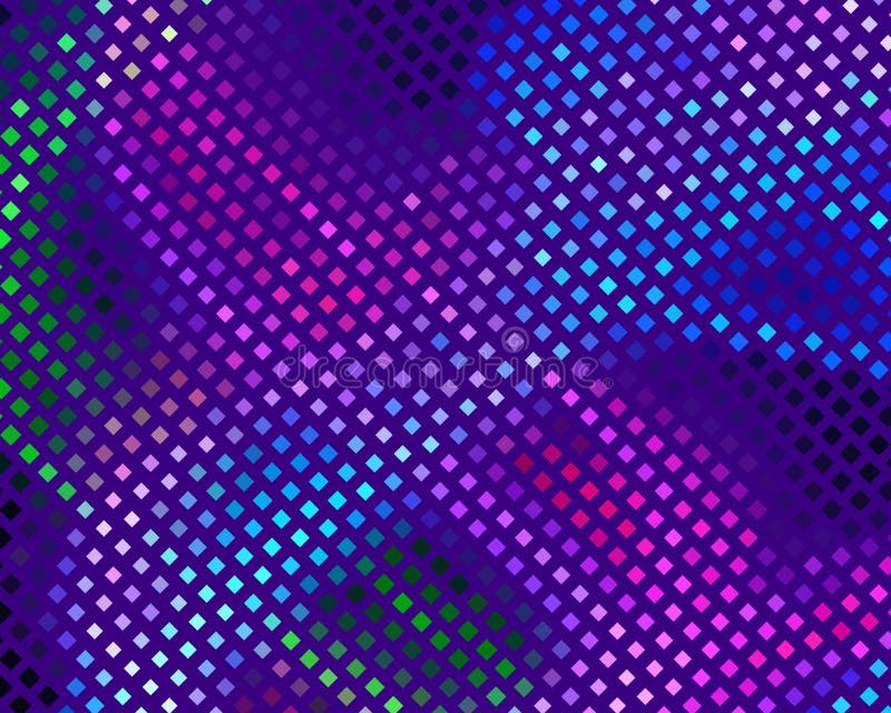 Disco Panel. Bright Dynamic Background with Squares. Geometrical Figure ...