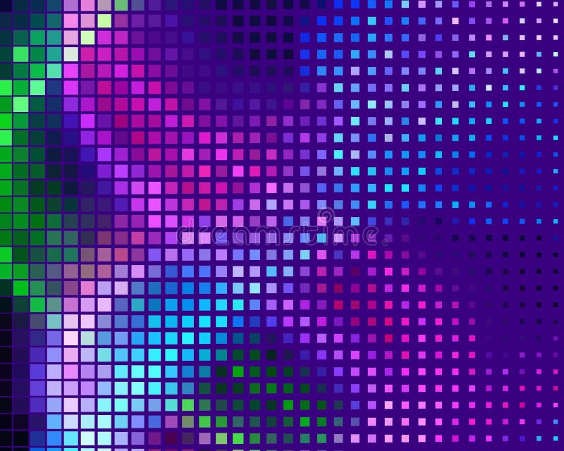 Disco Panel. Bright Dynamic Background with Squares. Geometrical Figure ...