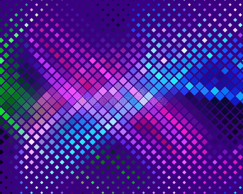 Disco Panel. Bright Dynamic Background with Squares. Geometrical Figure ...