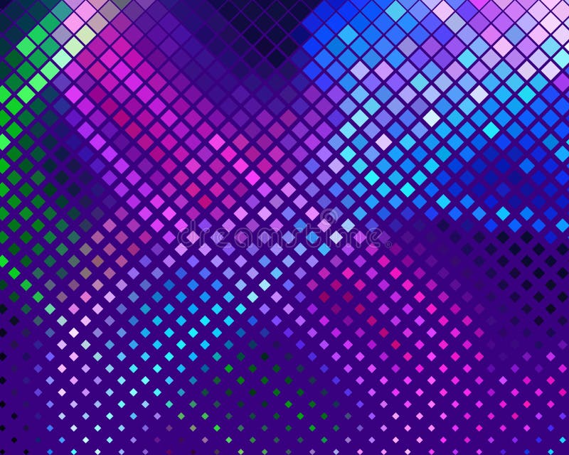 Disco Panel. Bright Dynamic Background with Squares. Geometrical Figure ...