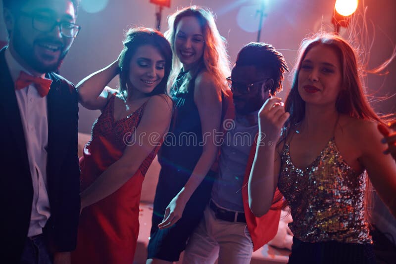 Disco at party stock photo. Image of happy, women, smiling - 71229292