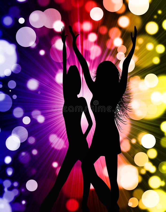 Disco party girl stock illustration. Illustration of celebration - 28733840