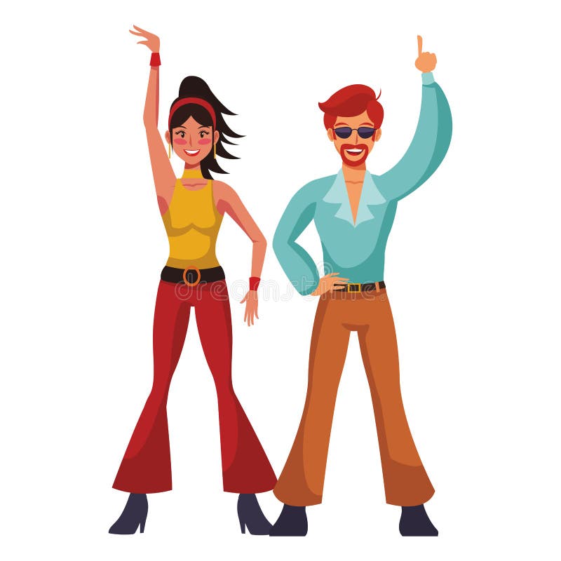Disco people cartoon stock vector. Illustration of crowd - 135124117