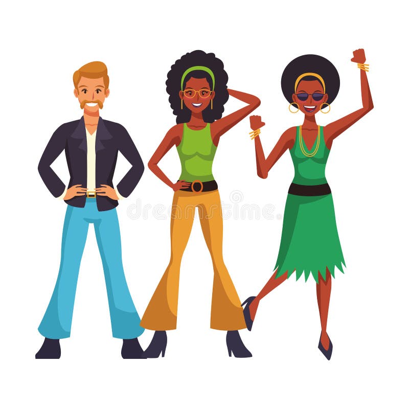 Disco people cartoon stock vector. Illustration of dance - 135025955