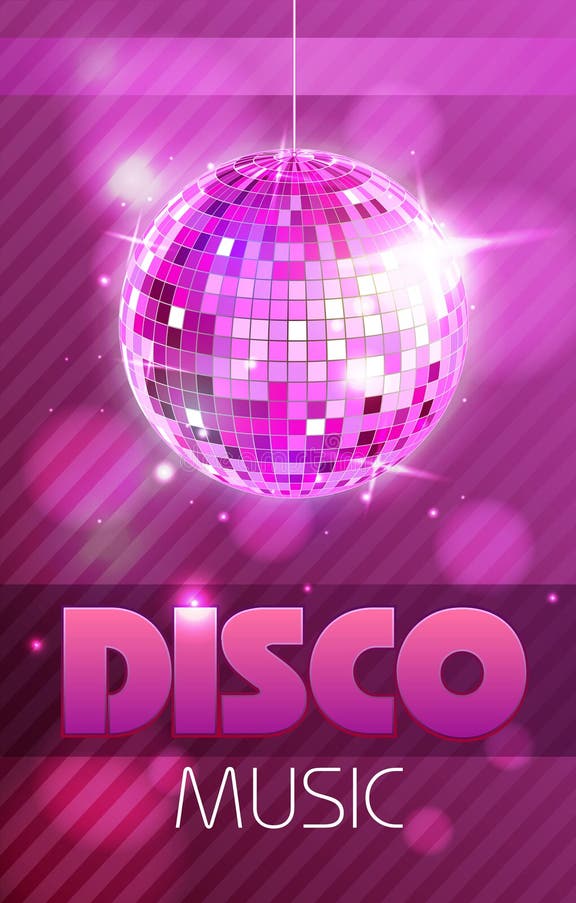 Disco poster stock vector. Illustration of event, february - 31592377
