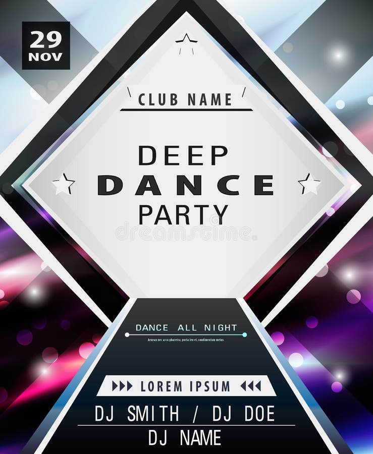 Disco poster template stock vector. Illustration of club - 119182131