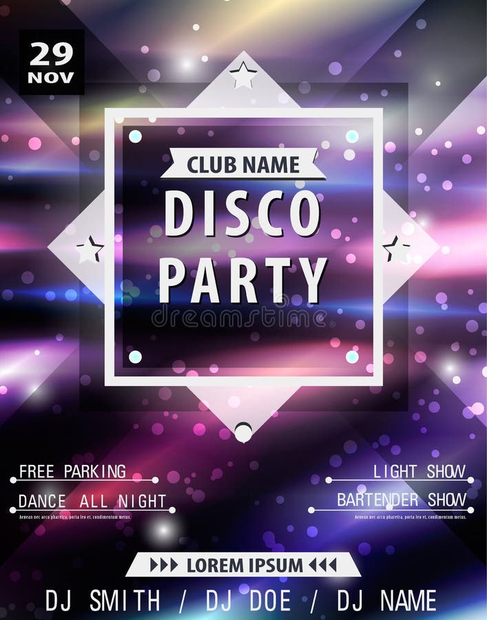 Disco Party Poster Stock Illustrations – 44,450 Disco Party Poster ...
