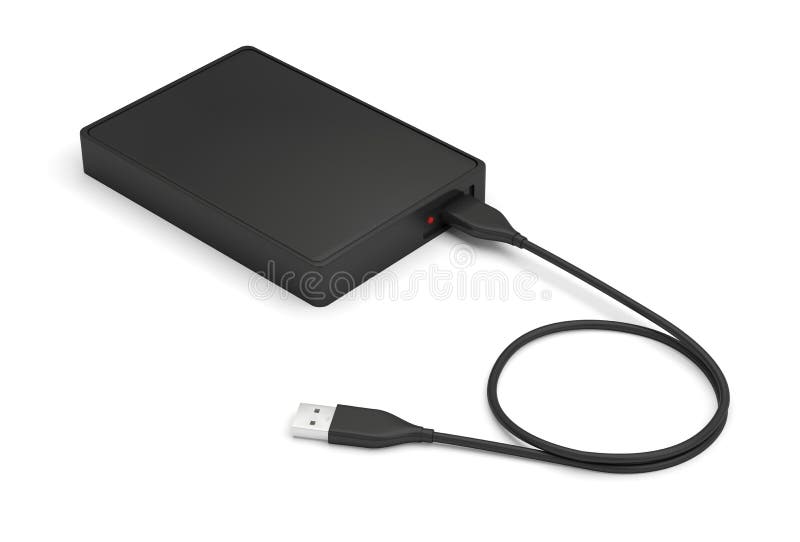 Disco Rigido Esterno Con L'icona Della Freccia Illustrazione di Stock ...