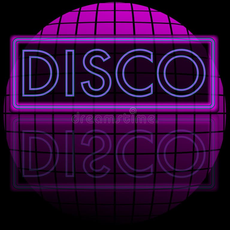 Disco Sign stock illustration. Illustration of glow, light - 18426844