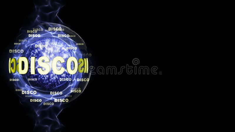 DISCO Text Around Disco Ball, Background, Computer Graphics, Stock ...