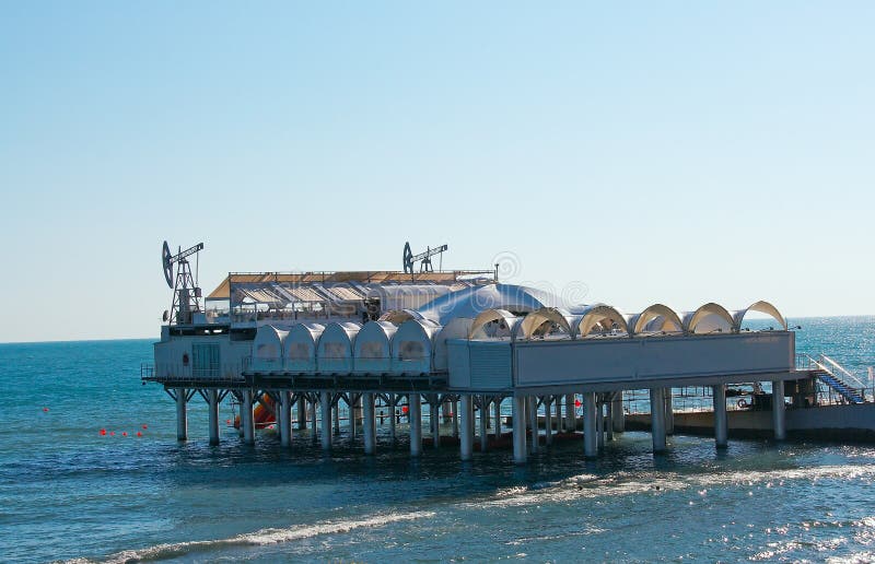 Disco on water stock photo. Image of building, sochi, waves - 6157914