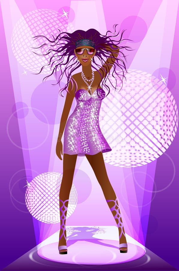 Disco woman stock vector. Illustration of exhibition - 23482817