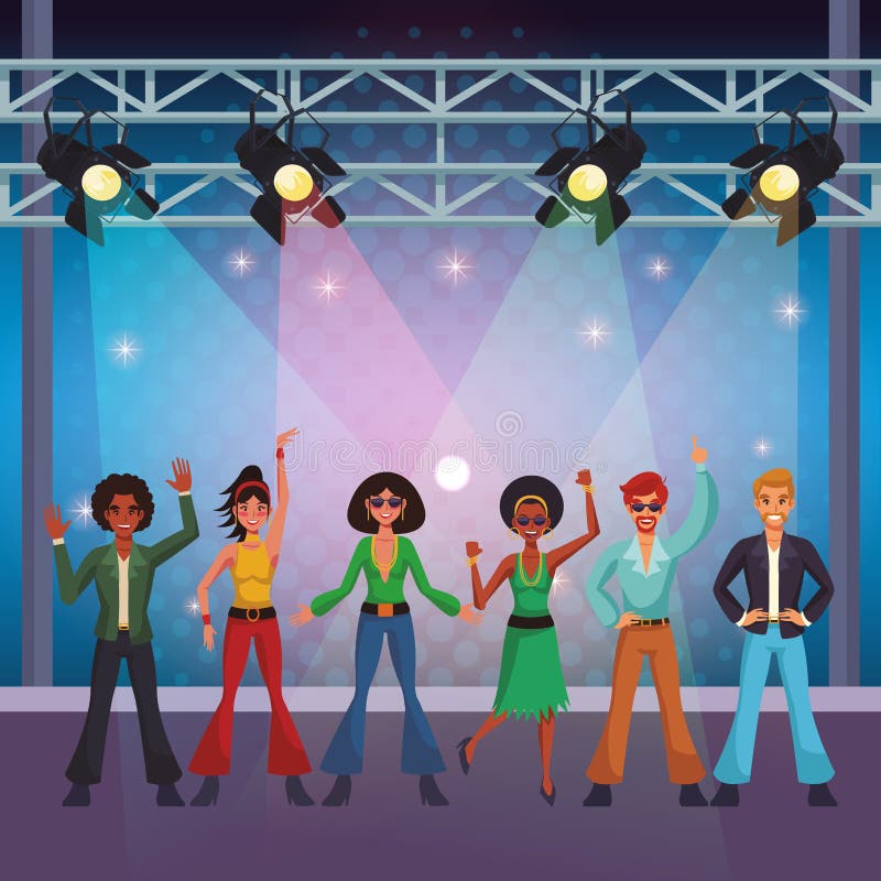 Disco Dancing Cartoons Stock Illustrations – 88 Disco Dancing Cartoons ...