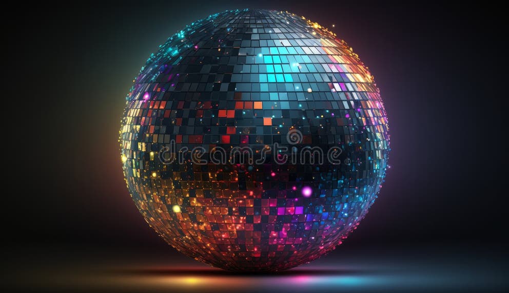 Discoball with Lights. Generative Ai Stock Image - Image of sphere, disco: 290282153