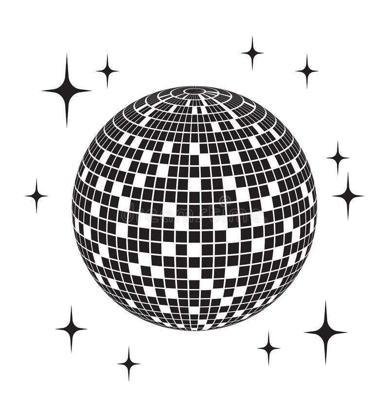Discoball-Vektorikone vektor abbildung. Illustration von glas - 202391715