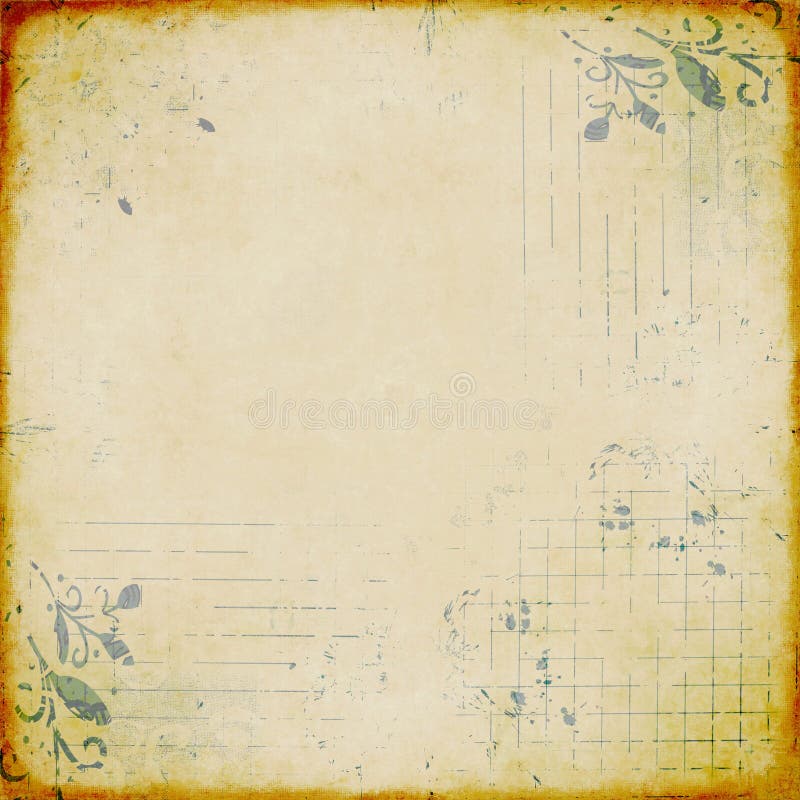 Discolored Paper with Stamped Design Stock Photo - Image of grunge ...