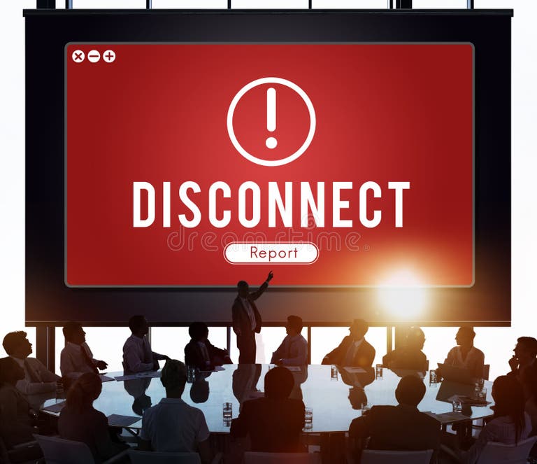 Disconnect Network Problem Technology Software Concept Stock Image ...