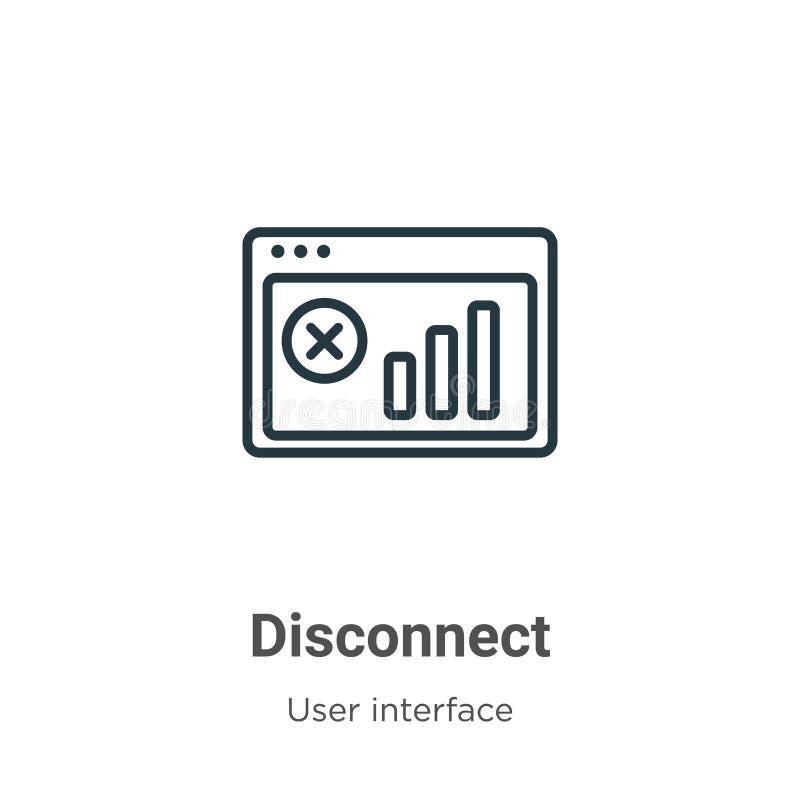 Disconnect Icon in Filled, Thin Line, Outline and Stroke Style. Vector ...