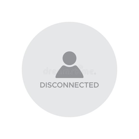 Disconnected Avatar Profile Icon Vector of Streaming or Webinar Stock ...