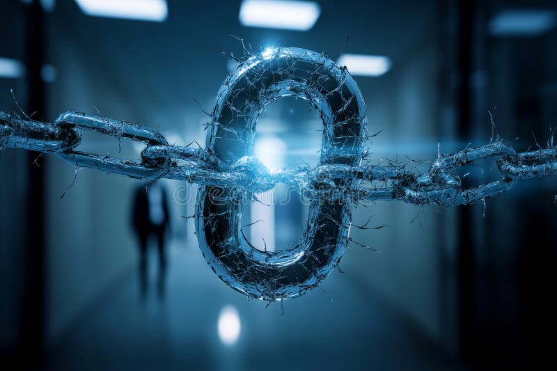 Disconnected Chain in Metallic Style Symbolizing Freedom from Chains ...