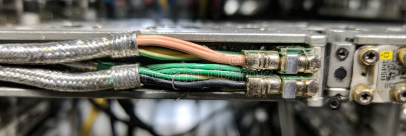 Disconnected Power Cable Causes System Error in Electrical Equipment at Facility Stock Image ...