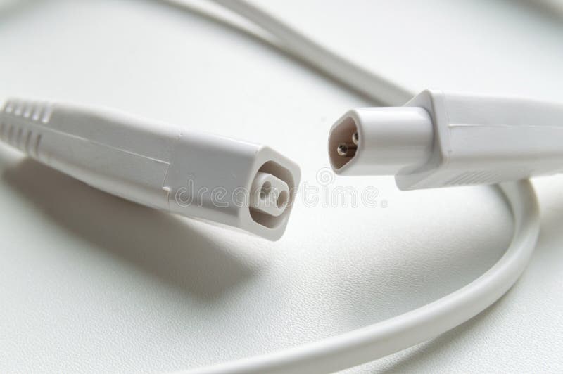 Disconnected Power Supply Cable with a Two-pin Connector Stock Photo ...