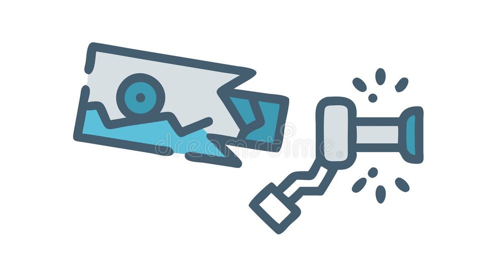 Disconnected Surveillance Camera, Security Breach, Vector Design ...